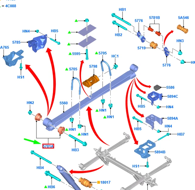FORD TRANSIT MK4 Rear Suspension Leaf Spring Bush 1847580 NEW GENUINE £ ...