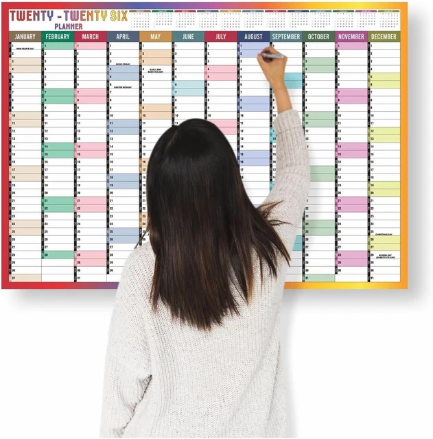2026 YEAR WALL Planner A1 Uk Wall Calendar Yearly Planner Large Jan to ...
