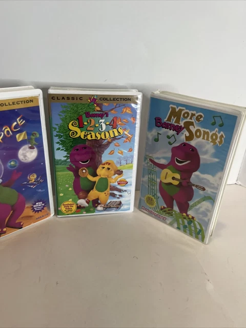 BARNEY VHS LOT Of 3 Children Educational, 1234 Seasons, More Songs ...