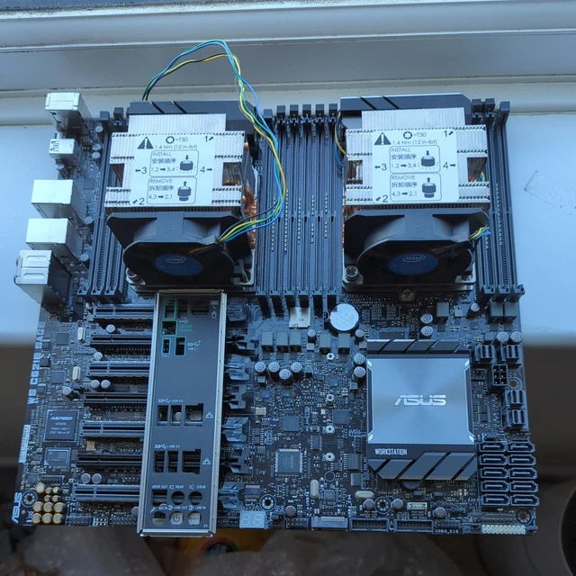 ASUS WS C621E SAGE Workstation motherboard + 2x Xeon Silver 4214R CPU £ ...