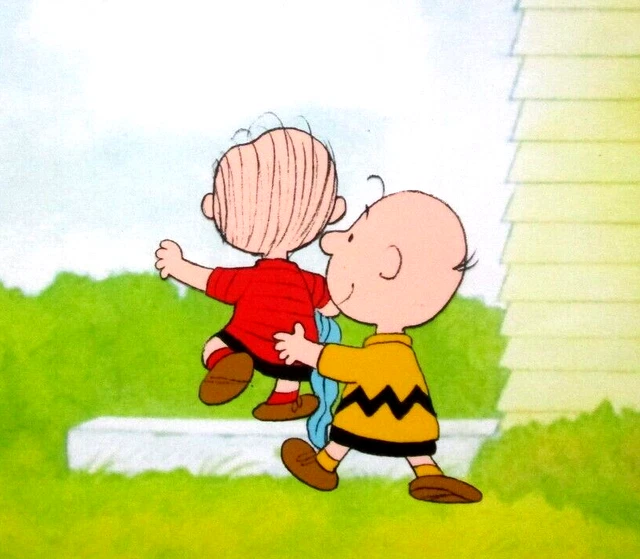 1980'S PEANUTS CHARLIE BROWN + LINUS Charles Schulz ORIGINAL PRODUCTION ...