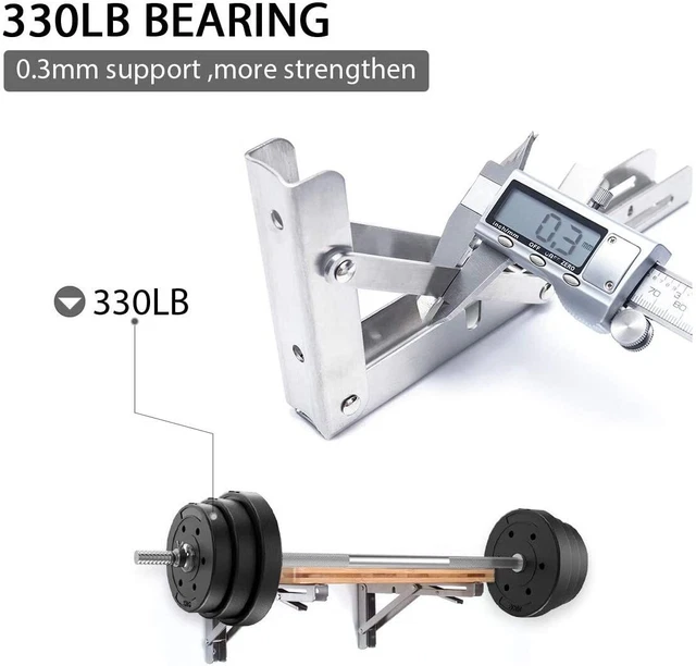 2PCS 14INCH STEEL Wall Mounted Folding Triangle Angle Shelf Support ...