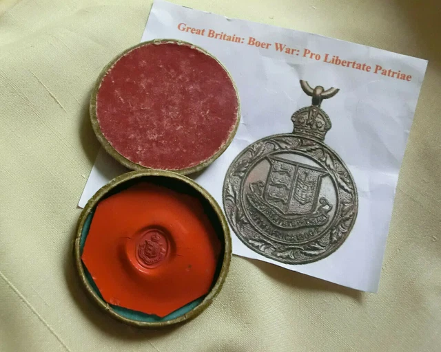 RARE WAX SEAL Impression ‘Pro Libertate Patriae’ – Boer War Medal/ Fob ...