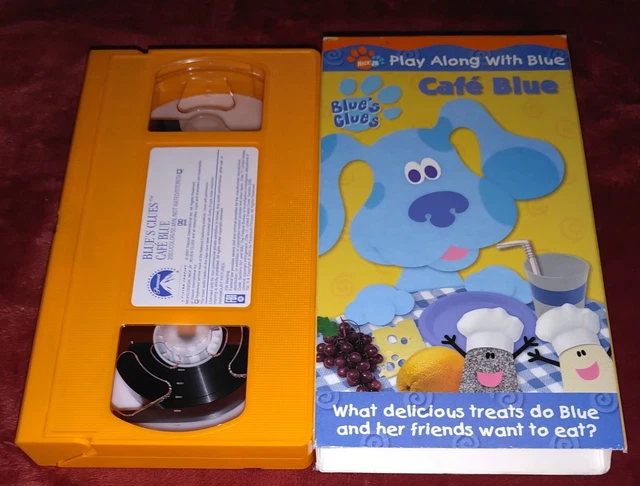 BLUES CLUES CAFE Blue VHS 2001 Nickelodeon Math Restaurant Vocabulary ...
