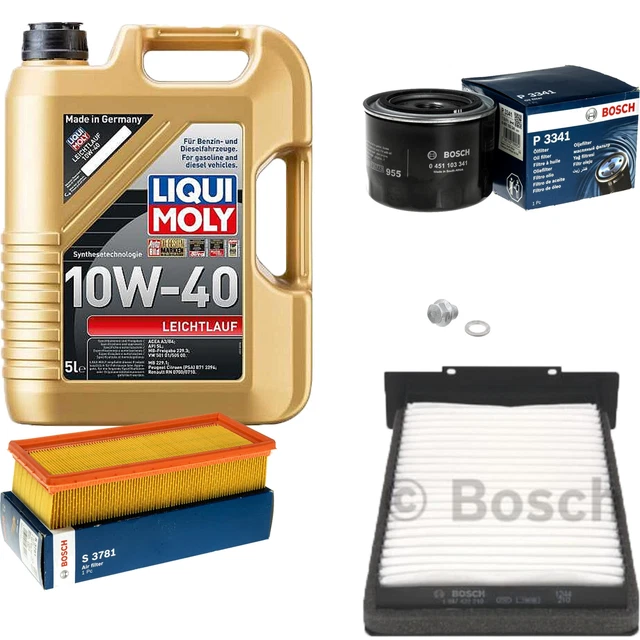 BOSCH INSPECTION SET 5L Liqui Moly Bon Fonctionnement 10W-40 pour Pays Vagabond EUR 98,64 ...