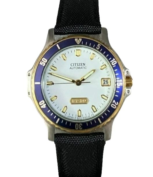 CITIZEN AUTOMATIC DATE-JUST White Dial Strap Gents Watch Made In Japan ...