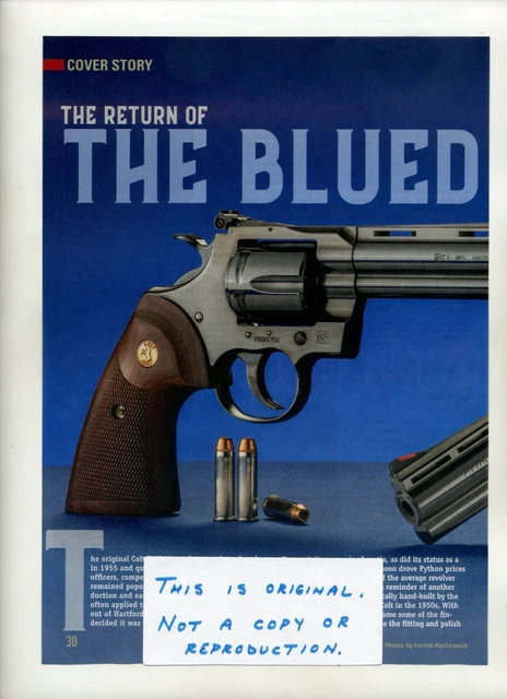 NEW COLT PYTHON Revolver - Magazine Article (FREE SHIPPING) $7.00 ...