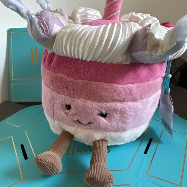 JELLYCAT HARRODS LONDON Exclusive Limited Edition Cheryl Cherry Cake ...