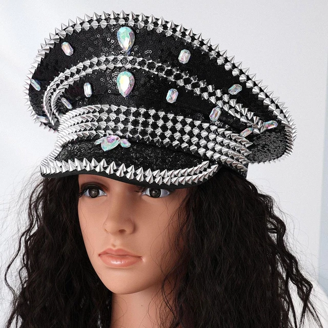 MUSIC FESTIVAL HAT for Adults Gothic Headwear for Fancy Dress Stage ...