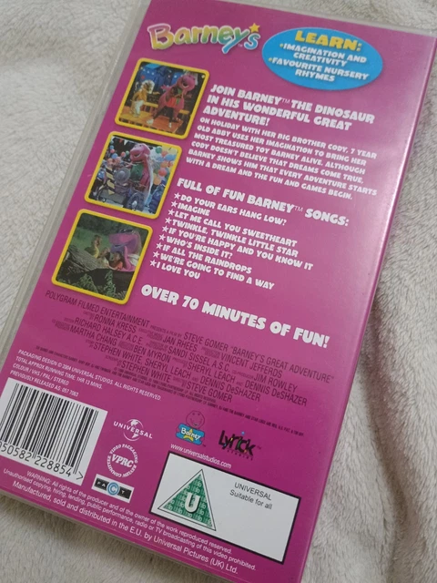 BARNEY'S GREAT ADVENTURE VHS Video kids tape ref4 £5.45 - PicClick UK