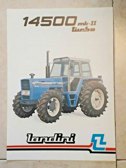 TRATTORE LANDINI 14500 mk-II TURBO Prospekt brochure dépliant opuscolo ...