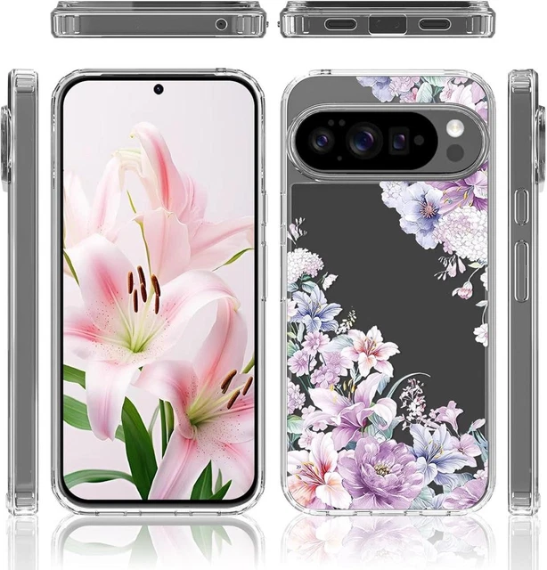 FOR 2025 GOOGLE Pixel 10 Pro XL 6.8" Flower Case Floral Pattern Clear ...