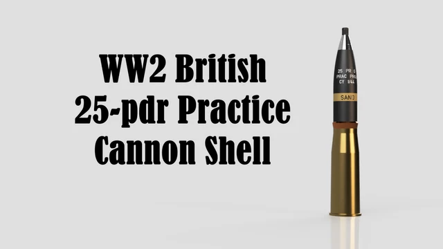 WW2 BRITISH 25-PDR Practice Cannon Shell 70cm £59.99 - PicClick UK