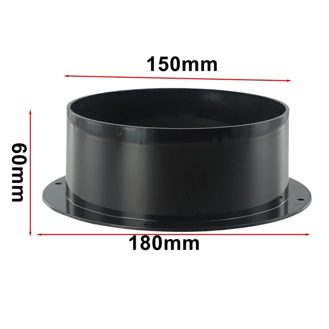 ABS STRAIGHT PIPE Flange Connector Improved Ventilation Ducting ...