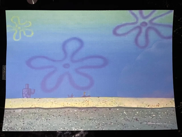 SPONGEBOB ANIMATION CEL Back ground Nickelodeon Cartoon Art Cels ...