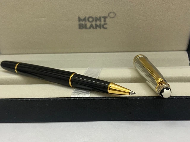 MONT BLANC BLACK-INK Ball Point Pen Black Body Star Walker -Refurbished ...