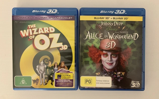 2 X 3D Blu-Ray - The Wizard Of Oz 3D 75th Anniversary And Alice In ...