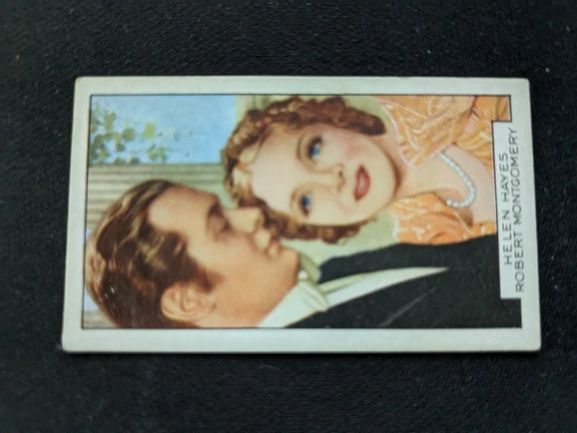 1935 GALLAHER FILM Partners Card #35 Helen Hayes / Robert Montgomery ...