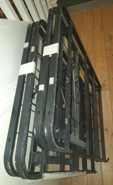 STANDARD DOUBLE BLACK Metal Folding Bed Frame Split COLLECT LONDON NW9 ...