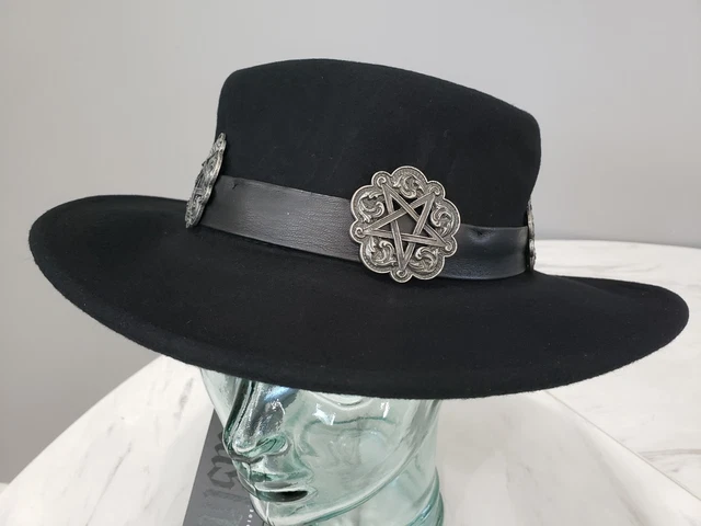 NEW KILLSTAR BLACK Witch Hat Pentagram Witchy Gothic Halloween Cowboy ...