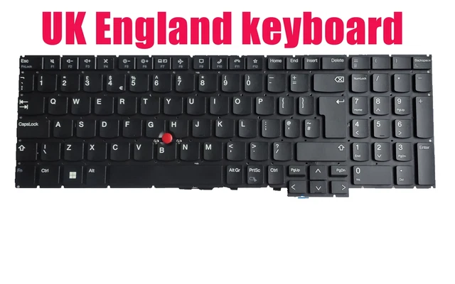 UK ENGLAND KEYBOARD for Lenovo ThinkPad E16 Gen 1(Type 21JN,21JQ,21JT ...