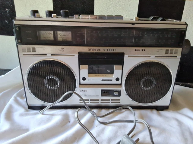 VINTAGE PHILIPS 698, Spatial Stereo, Radio,cassette Recorder,bat/electric Read $100.00 - PicClick AU