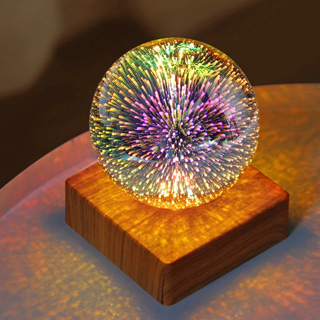 LED FIREWORKS TABLE Light Gifts 3D Crystal Ball Decorative Lamps for ...