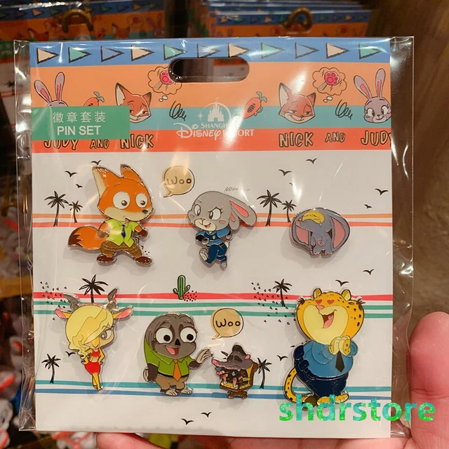 DISNEY PIN SET zootopia nick wilde judy hopps Shanghai Disneyland exclusive £37.63 - PicClick UK