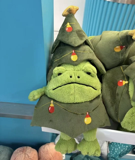 JELLYCAT CHRISTMAS TREE Style Ricky Rain Frog Fur Toy Including Label ...