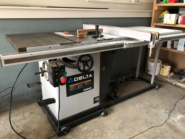 DELTA UNISAW 10& Tilting Arbor Table Saw, 3HP Biesemeyer Fence $860.00 ...