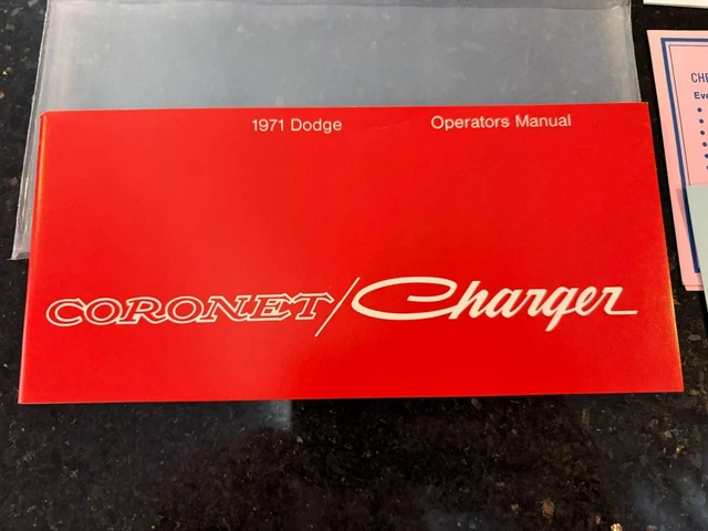 1971 DODGE CHARGER Coronet Owners Operators Manual Package Set Original ...