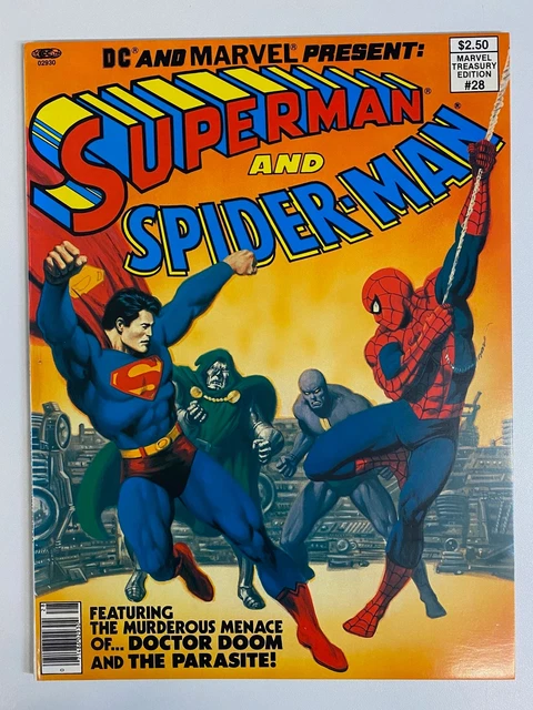 MARVEL TREASURY EDITION 28 VF/NM (9.0) Marvel (1981) Superman Spide ...