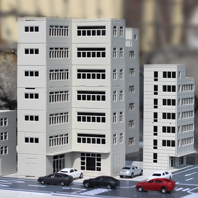 1:87 DIORAMA HO Skala Outland Modelleisenbahn Layout Haus Bürogebäude ...