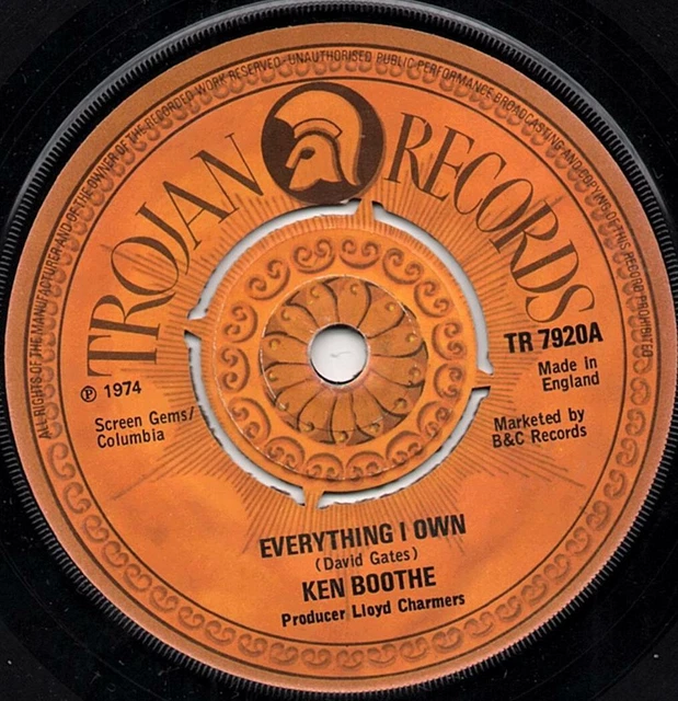 KEN BOOTHE EVERYTHING i own TROJAN RECORDS 1974. EUR 6,96 - PicClick FR