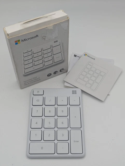 MICROSOFT NUMBER PAD Wireless Bluetooth Standalone for Numeric Input ...