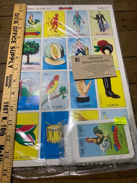 JUMBO DON CLEMENTE Mexican Loteria Bingo Chalupa Game 10 Boards +1 Deck ...