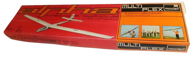 MULTIPLEX MODELLBAUSATZ KIT Alpha Segelflugmodell RC fähig Spannweite ...