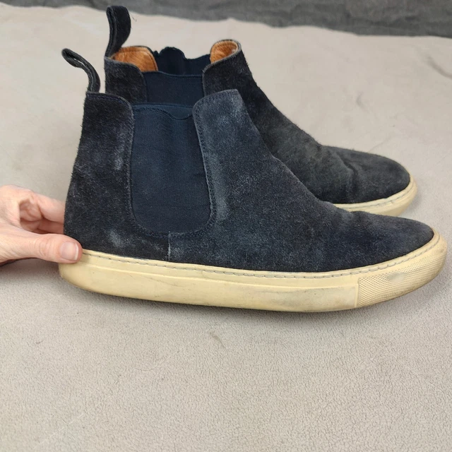SID MASHBURN CHELSEA Boots Mens 42 Navy Blue Suede Made in Portugal ...