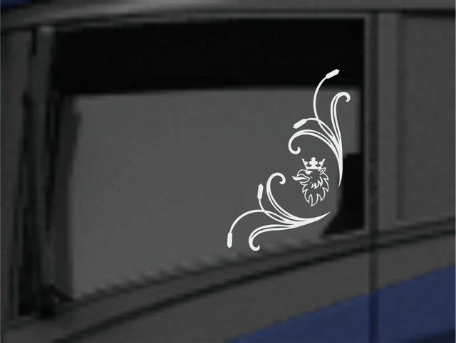 SCANIA V8 STYLE truck cab window stickers (pair) fine bullrush scroll £ ...