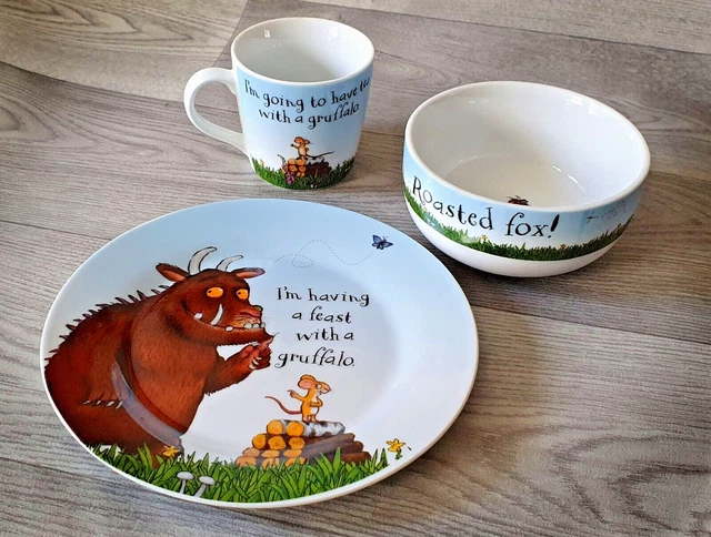 THE GRUFFALO 3 Piece Childs Ceramic Breakfast Set 2009 Unused But Not ...