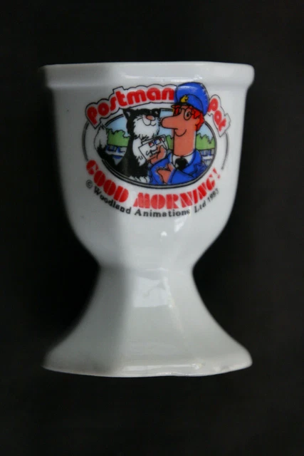 POSTMAN PAT “GOOD Morning” Woodland Aminations 1993 Ceramic Egg Cup £3. ...