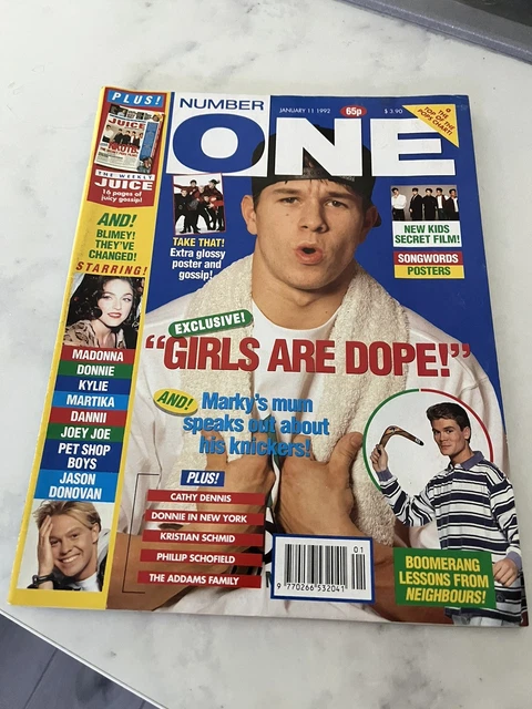 NUMBER ONE VINTAGE Magazine January 11 1992 Marky Mark Take That Cathy ...