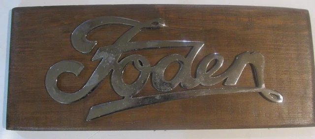 VINTAGE 1920'S FODEN Truck Radiator Script Metal Trim Emblem Rare Badge ...
