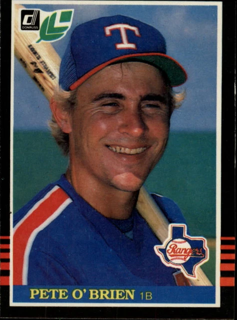 CARTE DE BASEBALL 1985 Leaf/Donruss Texas Rangers #201 Pete O'Brien EUR ...