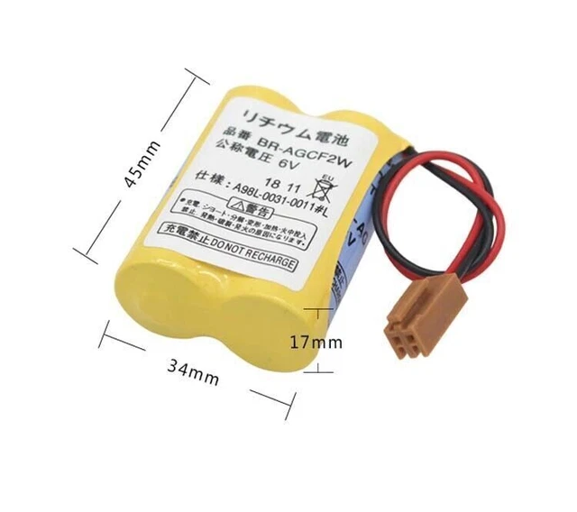 5PCS BR-AGCF2W 6V 2200mAh PLC Battery for Fanuc A98L-0031-0011/L A06B ...