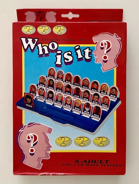 WHO IS IT? Classic Hidden Character Guessing Game, 2 Players, Complete ...