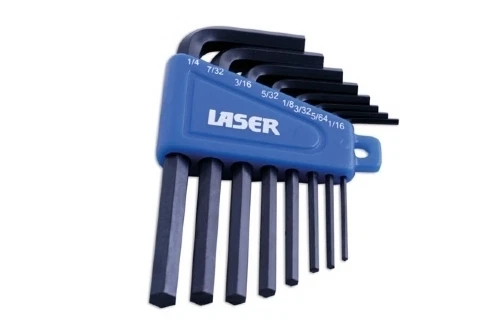 IMPERIAL AF SIZES Hex Allen Key Set 1/16 to 1/4 Clip Tool DIY Mechanic ...