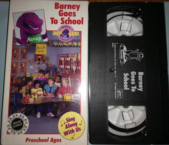 BARNEY GOES TO School (VHS-1989) EUC~PRINTED Tape~1st Edition~RARE ...