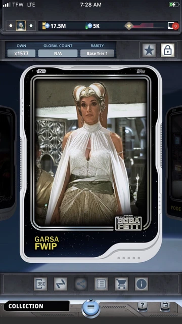 TOPPS STAR WARS Card Trader [Digital Cards] 2025 Garsa Fwip T1 Base ...