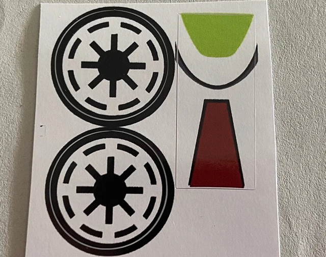 LEGO STAR WARS Custom Sticker Sheet 7674 Starfighter Clone War V-19 ...